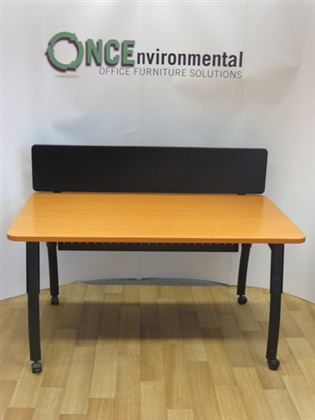 Used Desks Teknion Ability 1500w x 875d Rectangular Cherry Veneer Desk