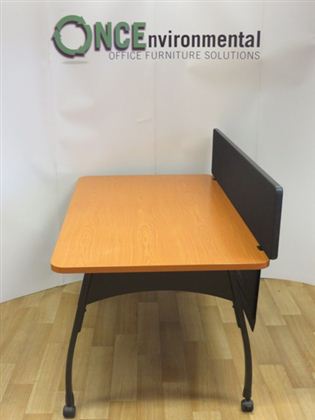 Used Desks Teknion Ability 1500w x 875d Rectangular Cherry Veneer Desk