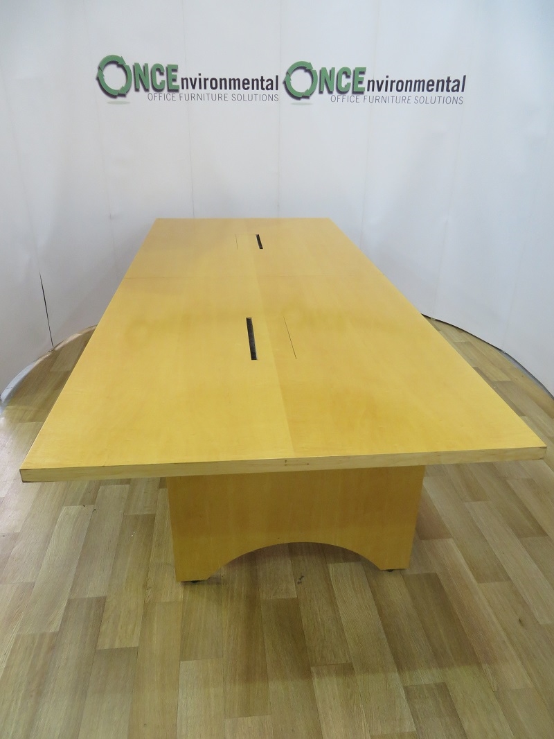 Used Tables Maple Veneer Rectangular 3000W x 1250D Boardroom Table