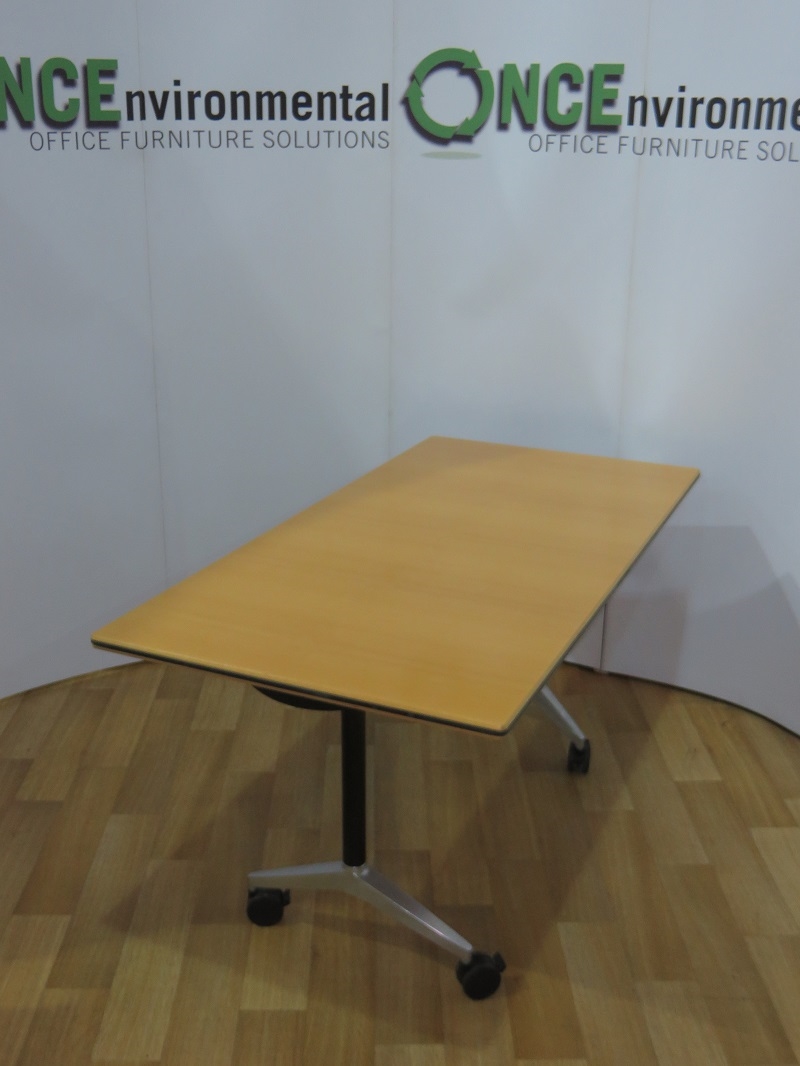 Used Tables Wilkhahn Timetable Flip Top 1500W x 750D In Beech Veneer