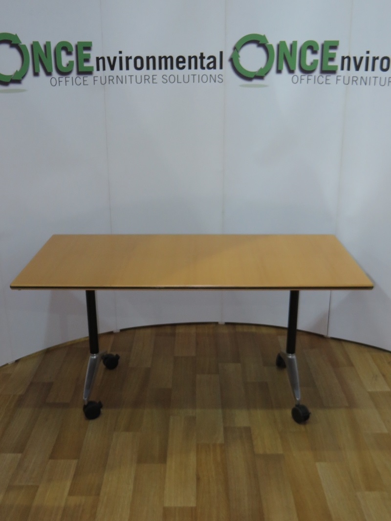 Used Tables Wilkhahn Timetable Flip Top 1500W x 750D In Beech Veneer
